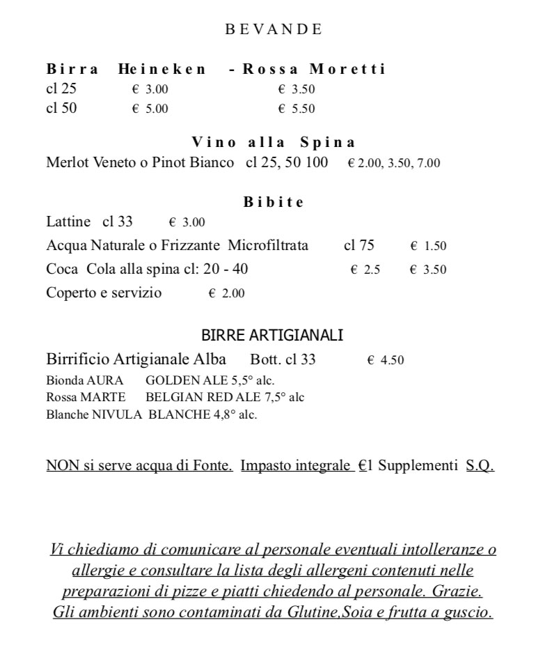 Menù – Al Plan